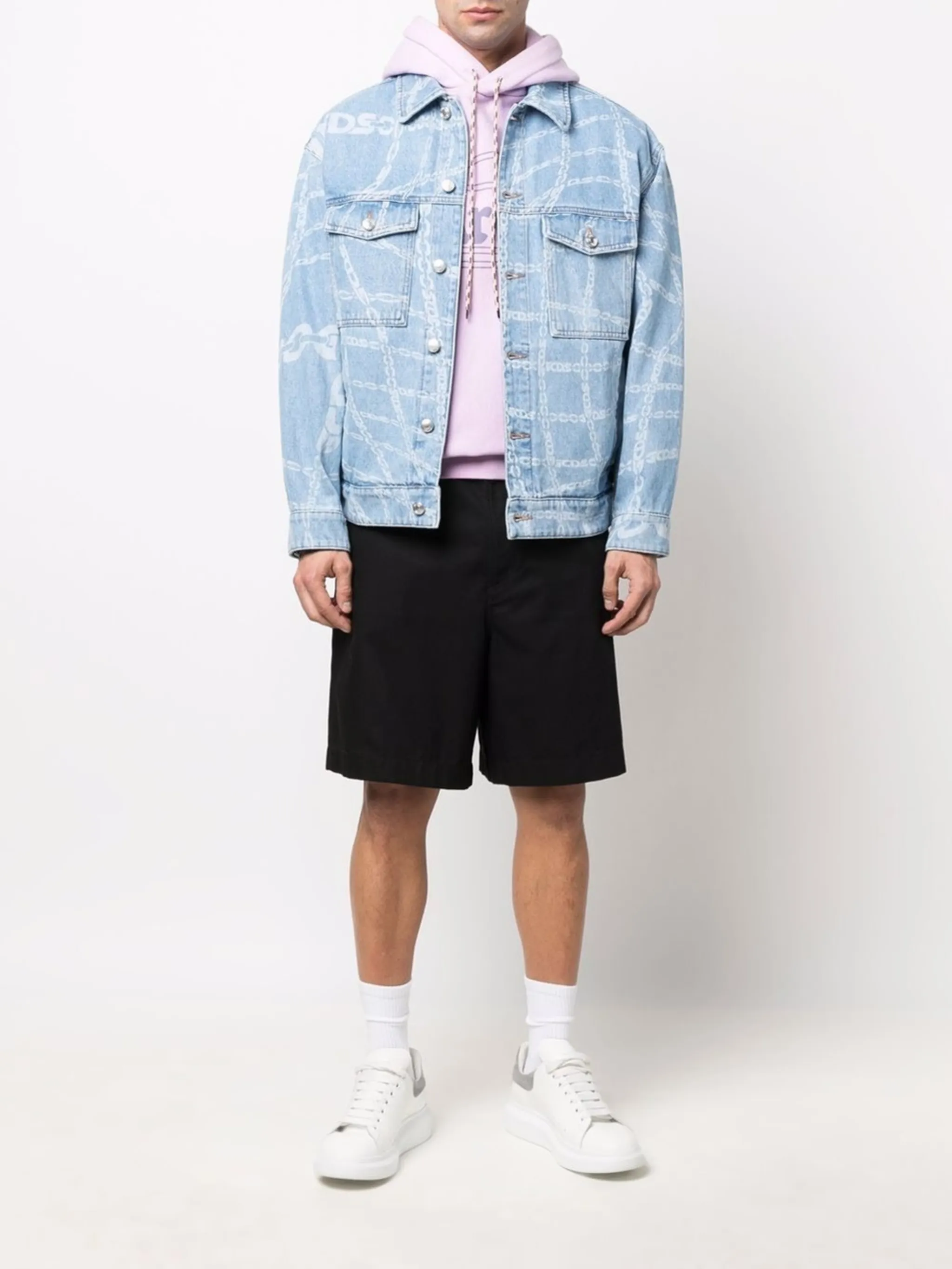 GCDS chain-detail denim jacket | Eraldo.com US