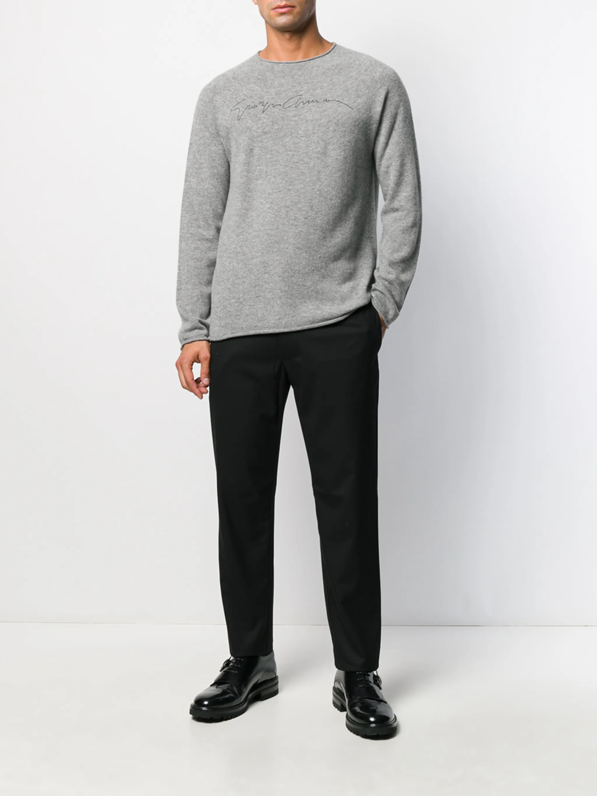 Giorgio Armani cashmere signature logo jumper | Eraldo.com UK