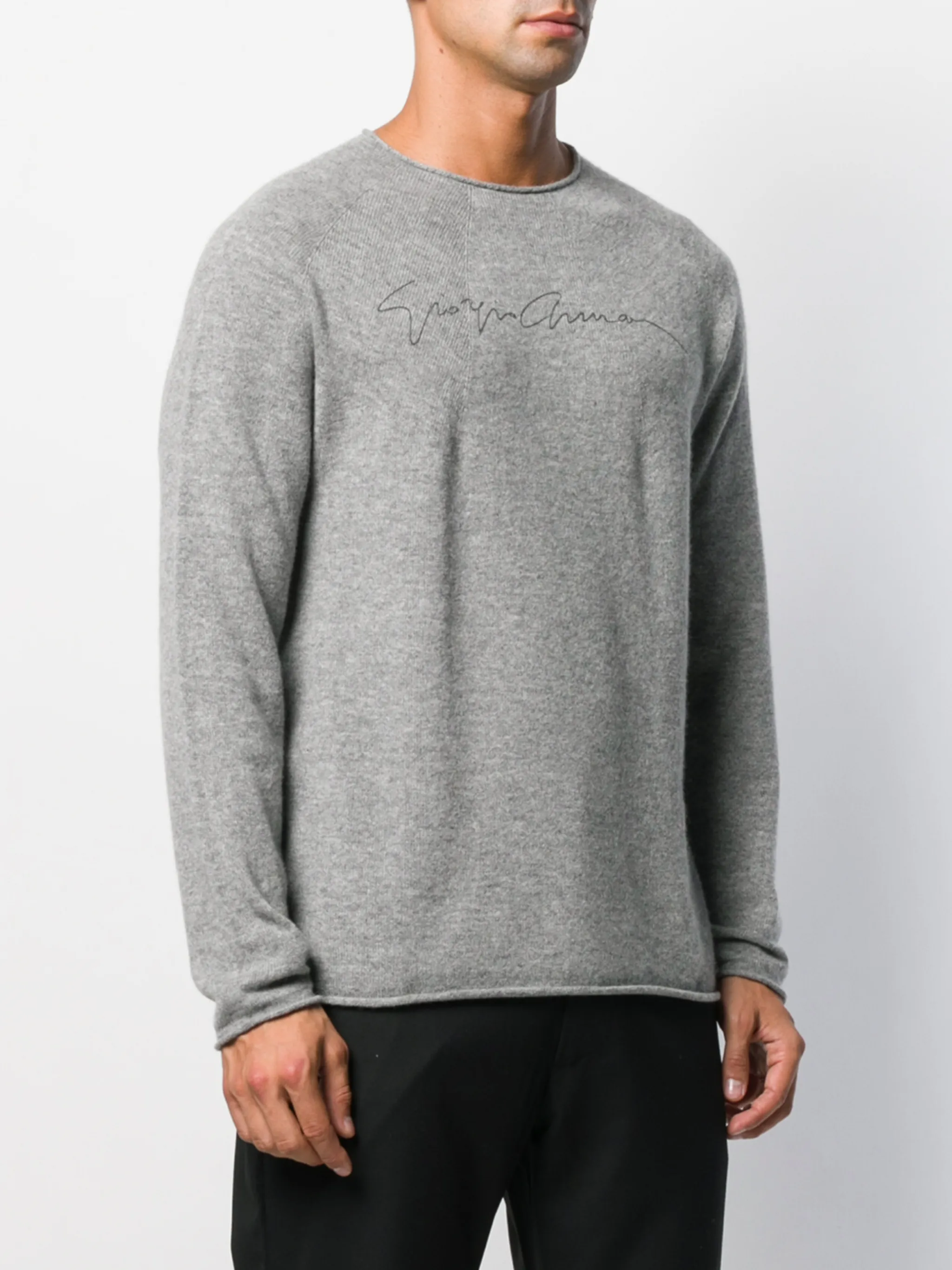 Giorgio Armani cashmere signature logo jumper | Eraldo.com UK