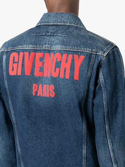 Givenchy logo print denim jacket | Browns
