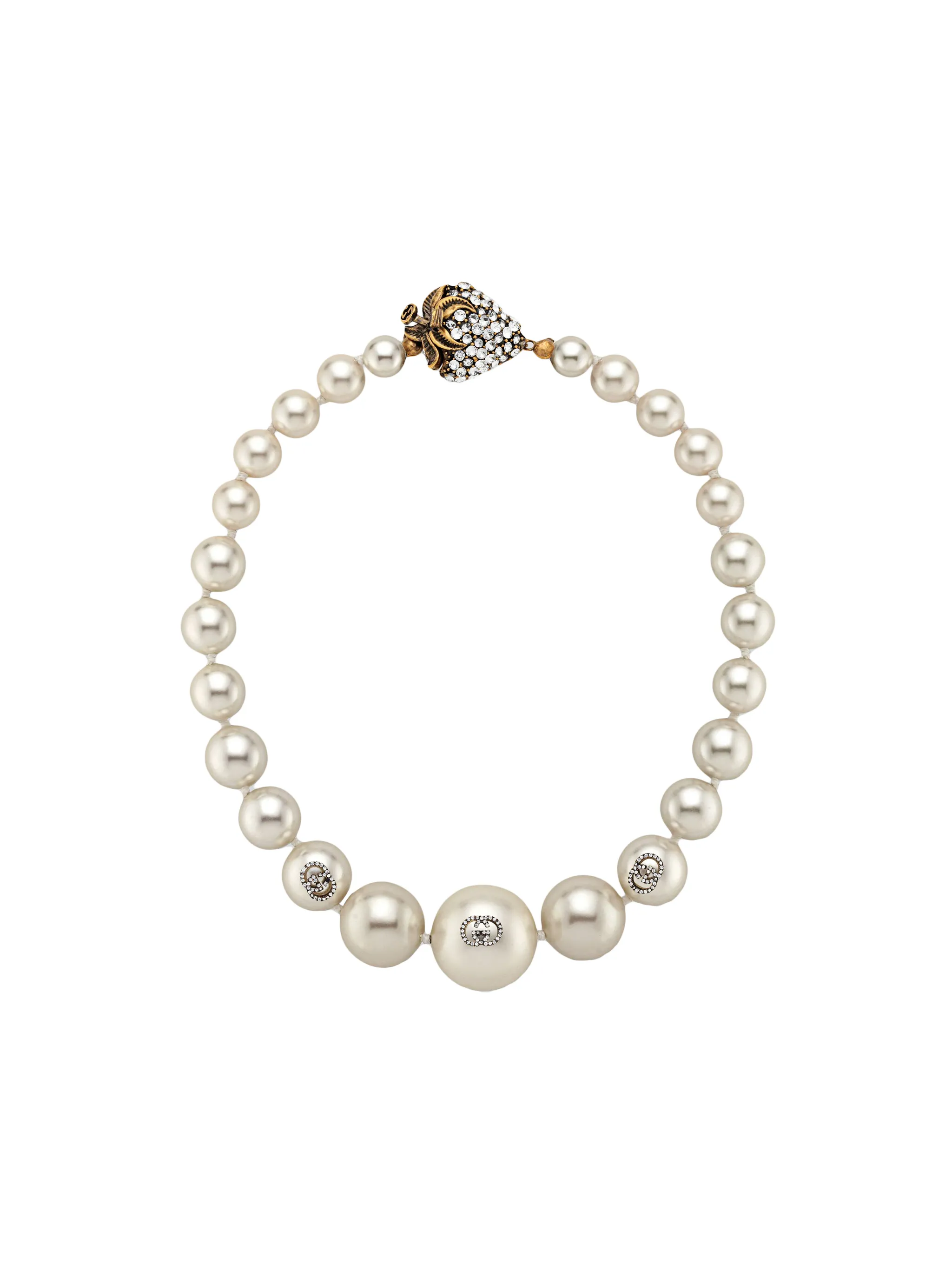 Gucci necklace pearl store