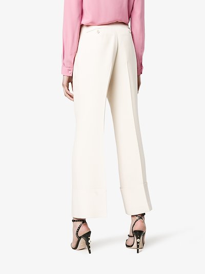 Gucci 'Loved' Embroidered Wide Leg Trousers | Browns