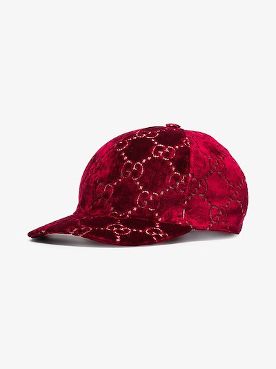 Gucci red logo print cap | Browns