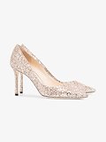 Jimmy Choo Rose Gold Romy 85 glitter pumps | Browns
