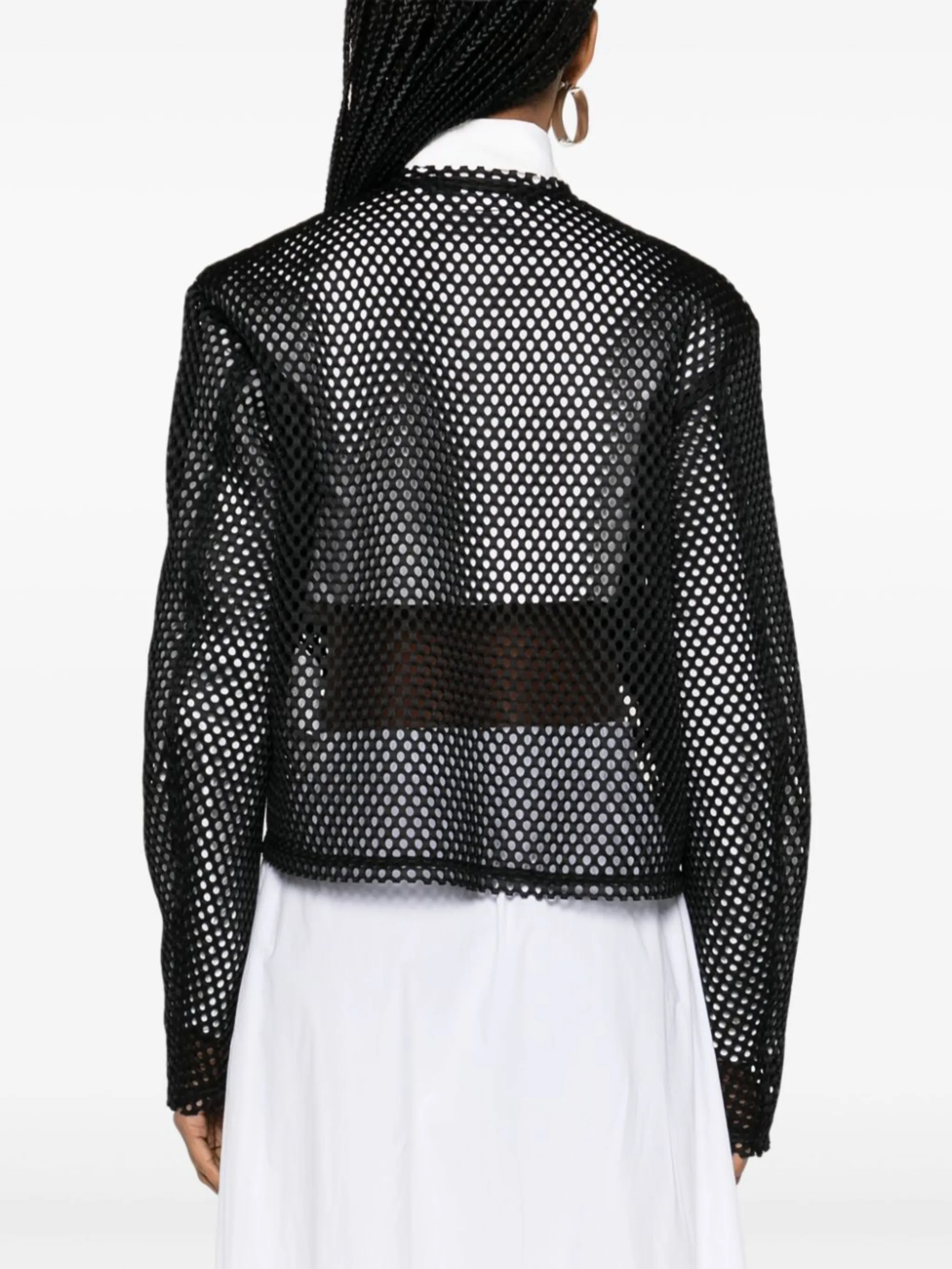 Junya Watanabe perforated zip-up jacket | Eraldo.com US
