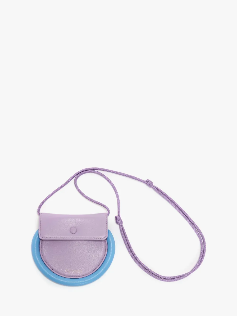 BUMPER-MOON LEATHER COIN PURSE in purple | JW Anderson