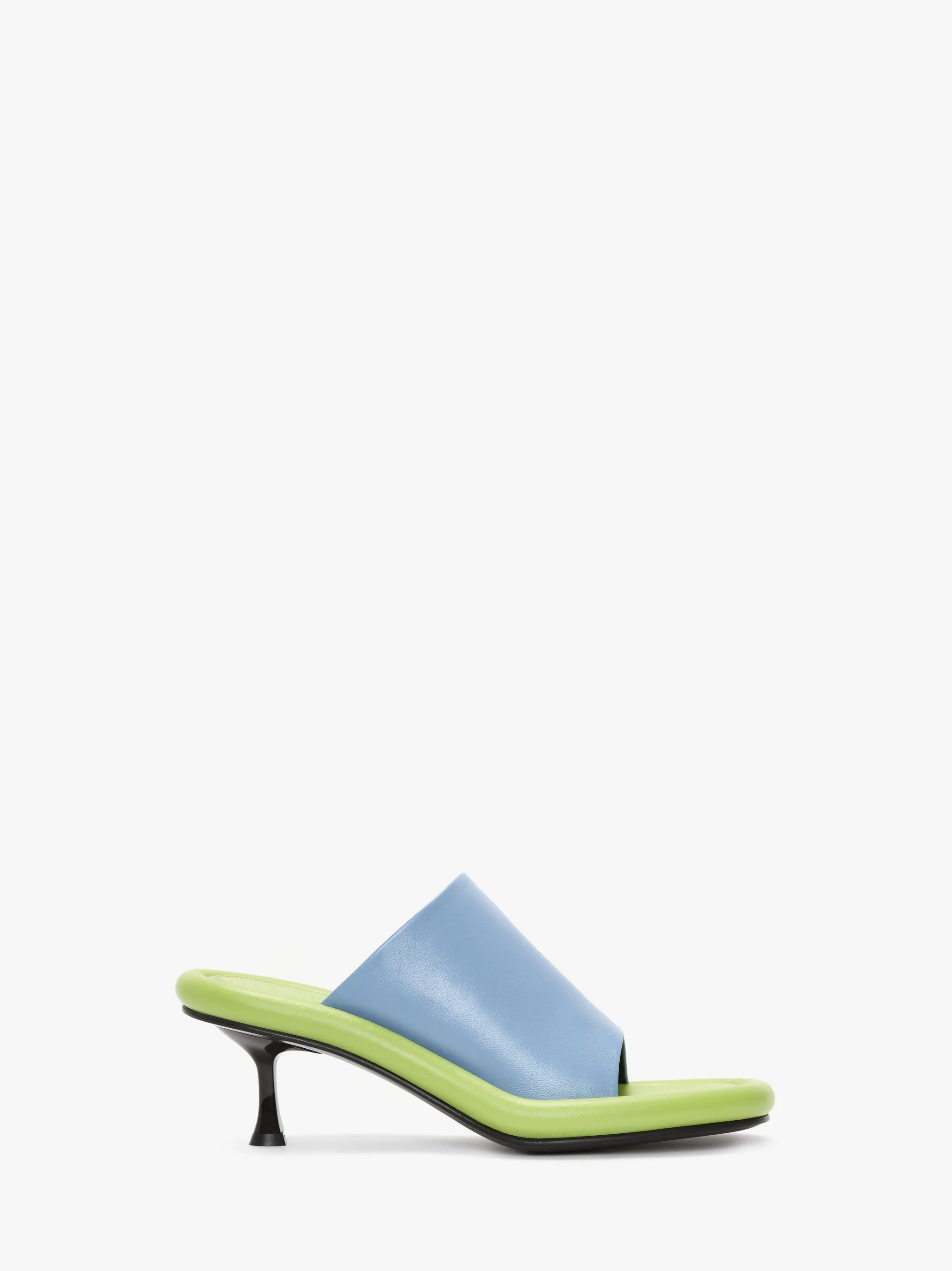 BUMPER-TUBE LEATHER KITTEN HEEL MULES in blue | JW Anderson US
