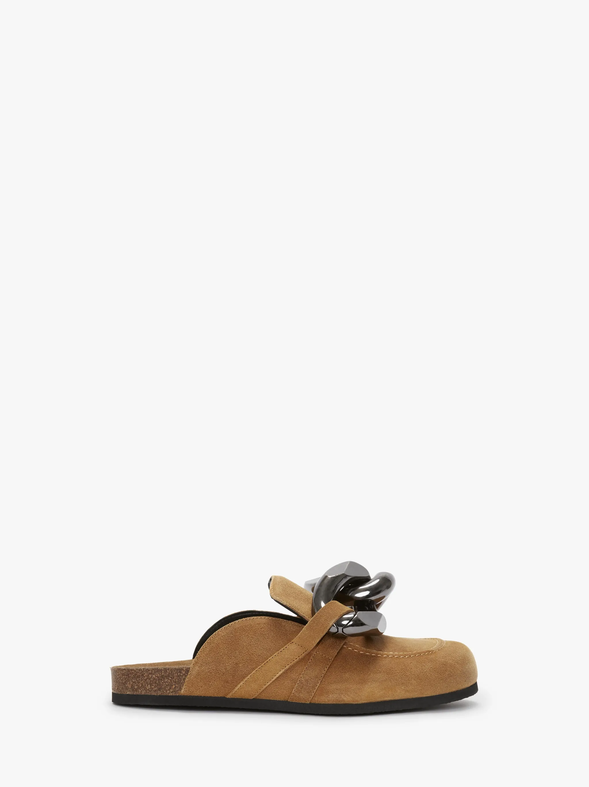 CHAIN LOAFER LEATHER MULES in brown | JW Anderson US