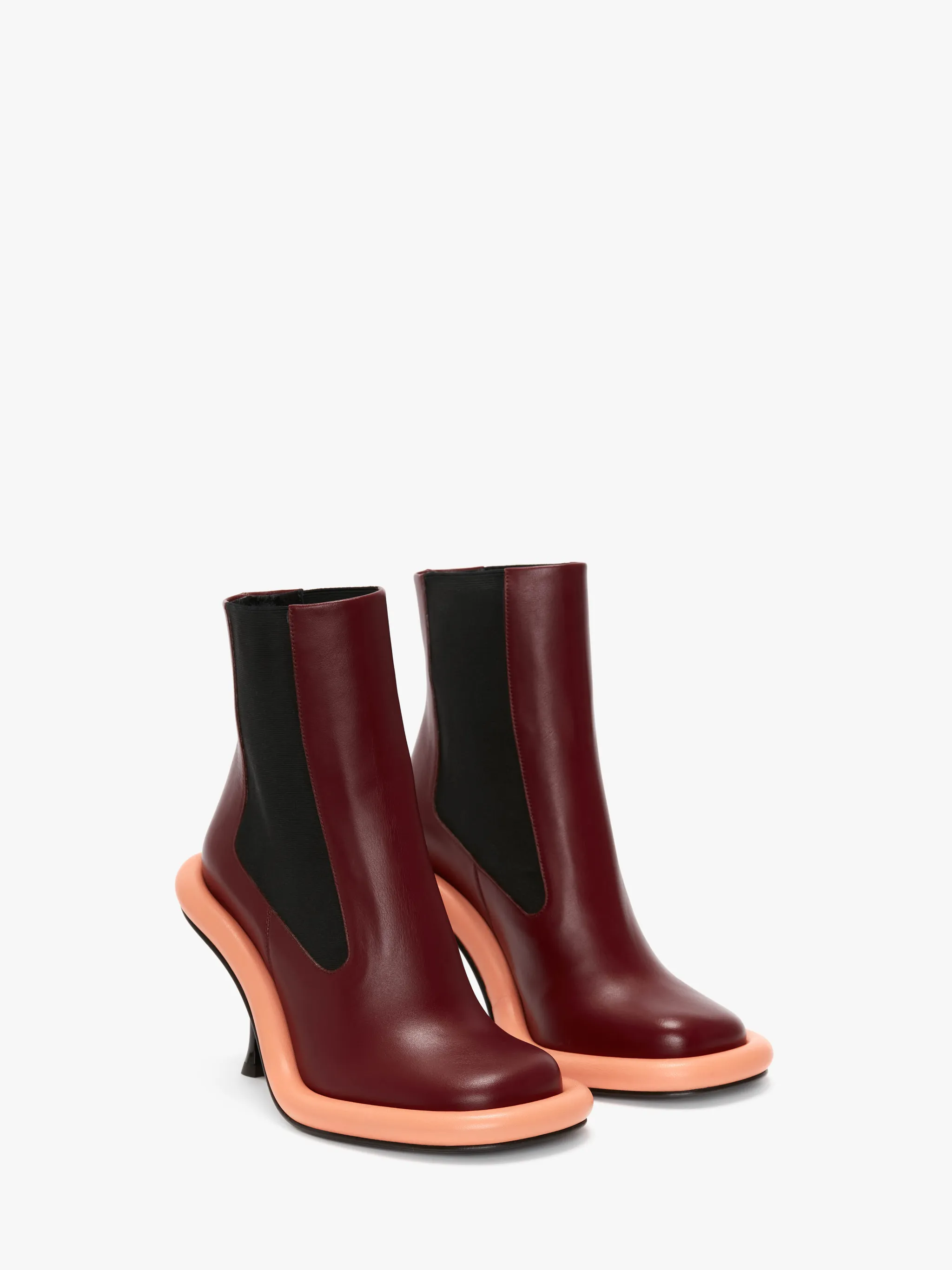 CHELSEA BUMPER-TUBE HEEL BOOTS in red | JW Anderson US