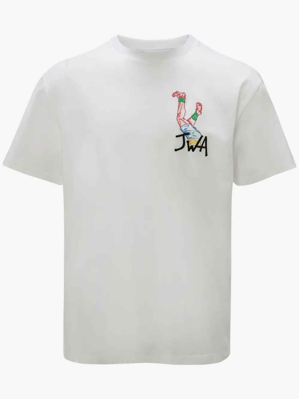 EMBROIDERED RUGBY LEGS JWA T-SHIRT in white | JW Anderson GB