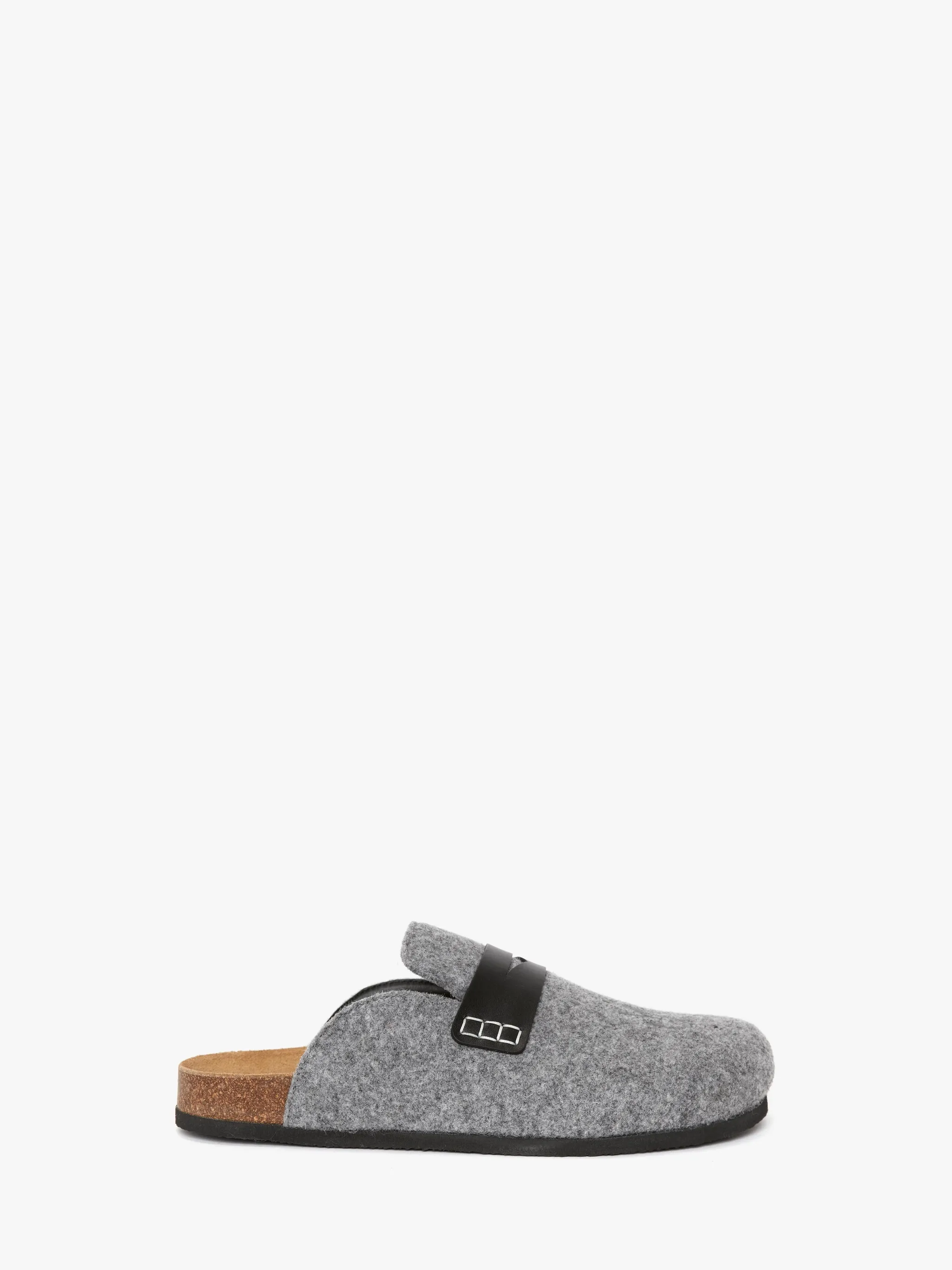 FELT LOAFER MULES in grey | JW Anderson
