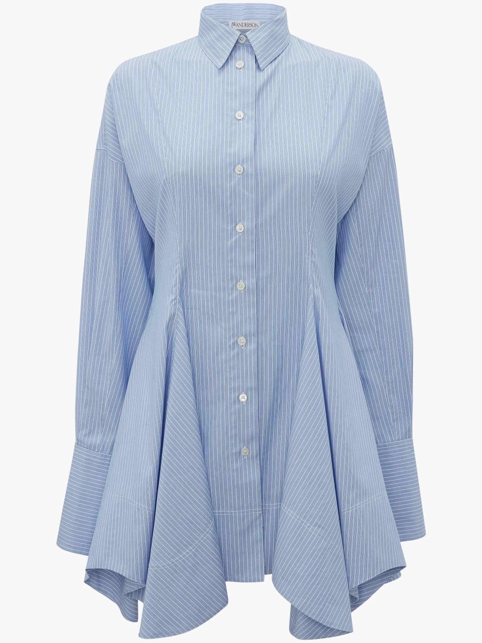 FITTED WAIST FLARED TUNIC in blue | JW Anderson