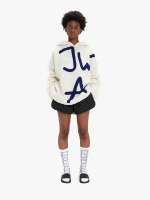 HANDKNIT JWA CHUNKY HOODIE in white | JW Anderson GB HANDKNIT JWA CHUNKY HOODIE in white | JW Anderson GB