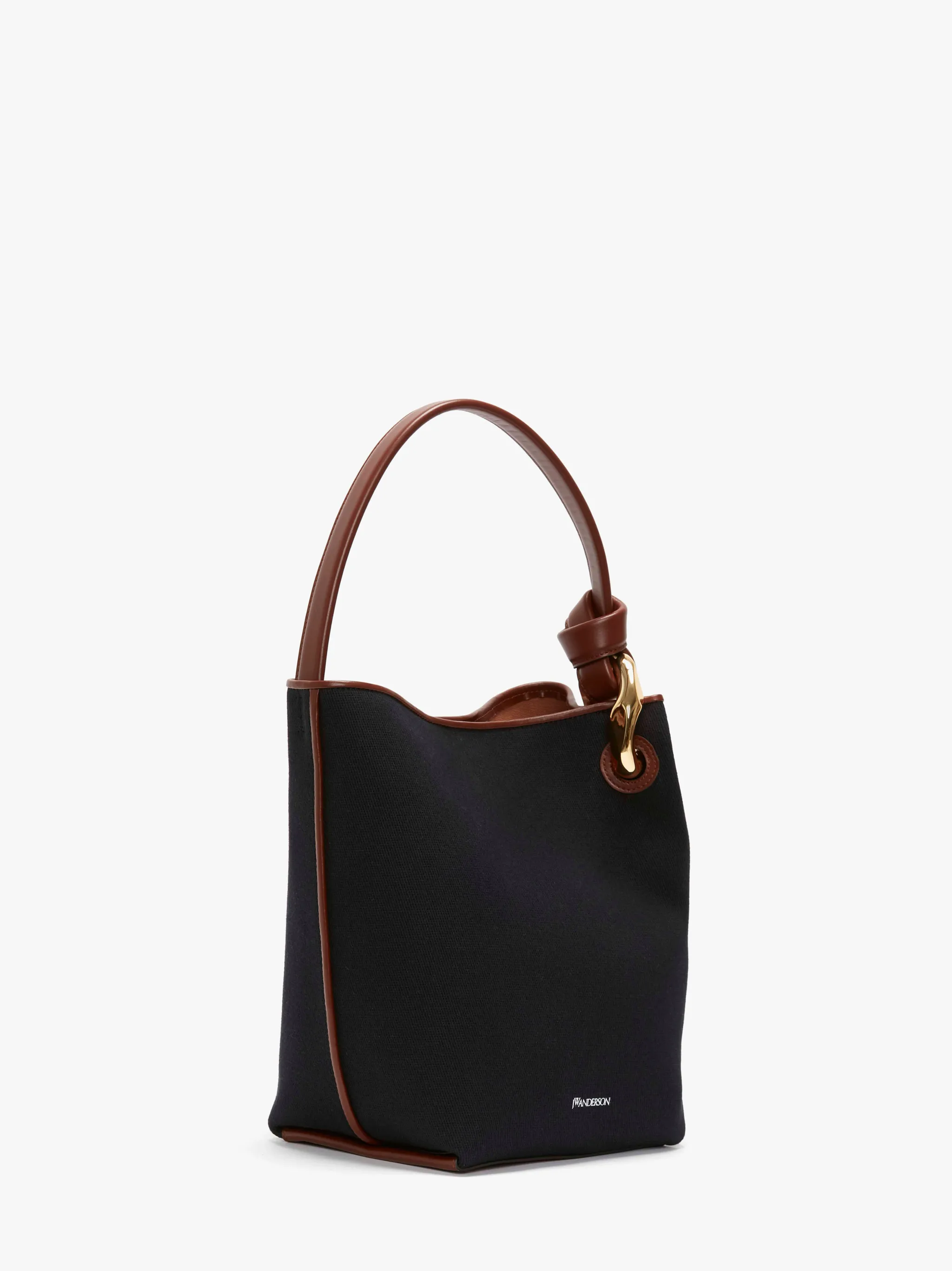 JWA CORNER BUCKET - CANVAS TOP HANDLE BAG in blue | JW Anderson