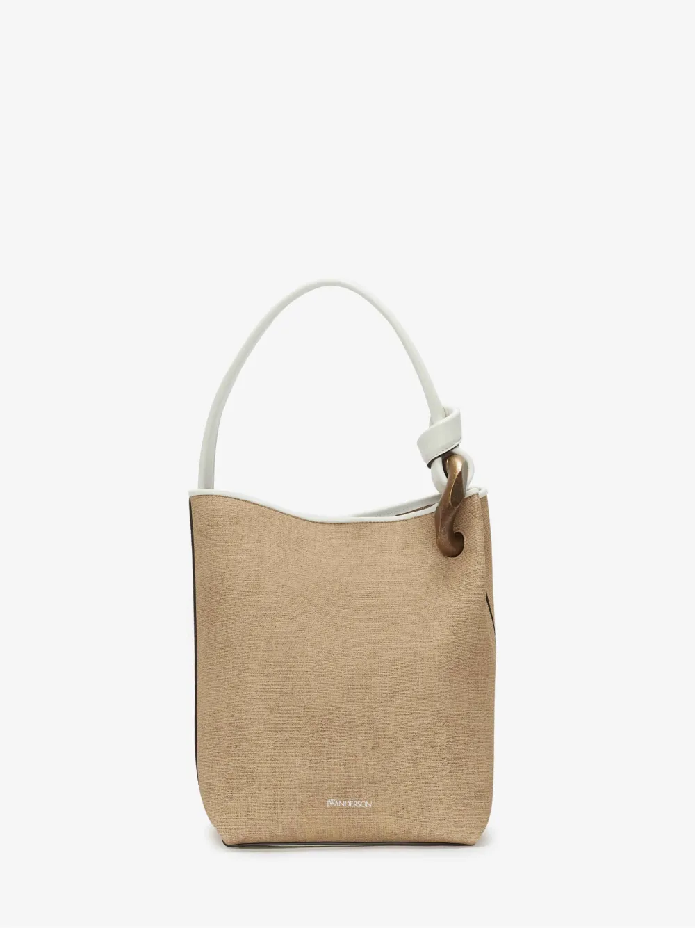 JWA CORNER BUCKET - LEATHER TOP HANDLE BAG in neutrals | JW Anderson FR