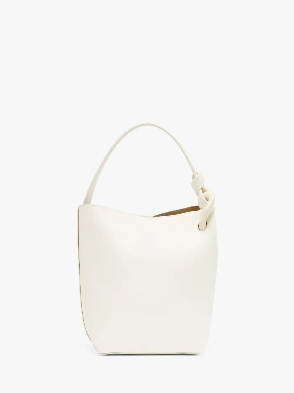 JWA CORNER BUCKET - LEATHER TOP HANDLE BAG in white | JW Anderson US