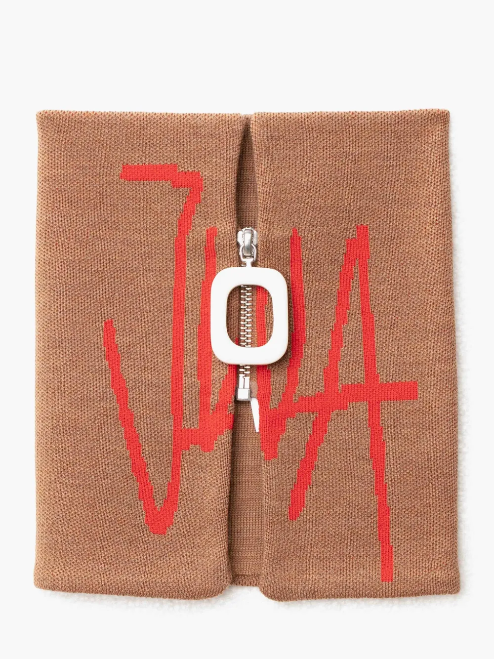 JWA LOGO FOLDOVER NECKBAND in brown | JW Anderson