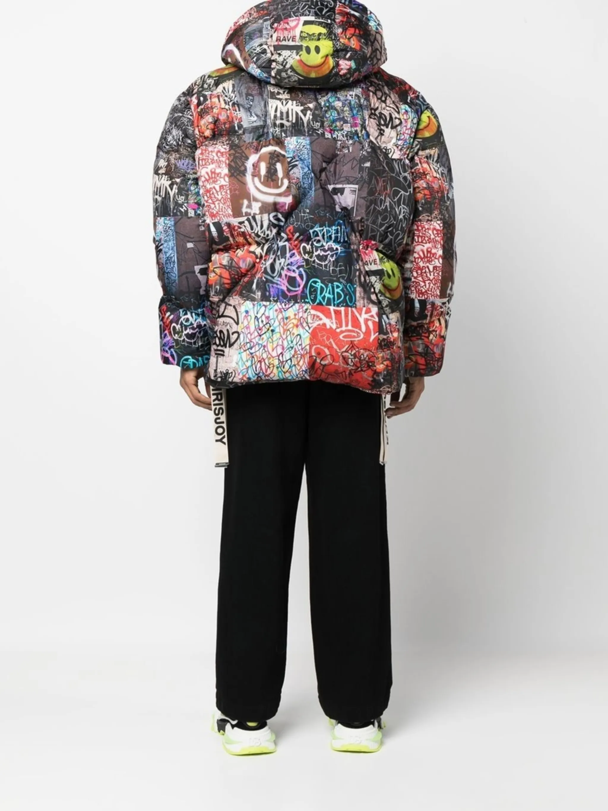 graffiti-print down puffer jacket | Khrisjoy | Eraldo.com US