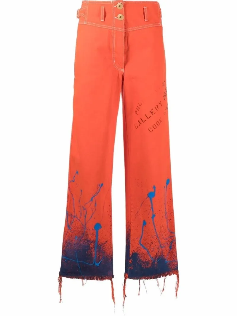 Lanvin x Gallery Dept. paint splatter-print denim jeans | Eraldo.com US
