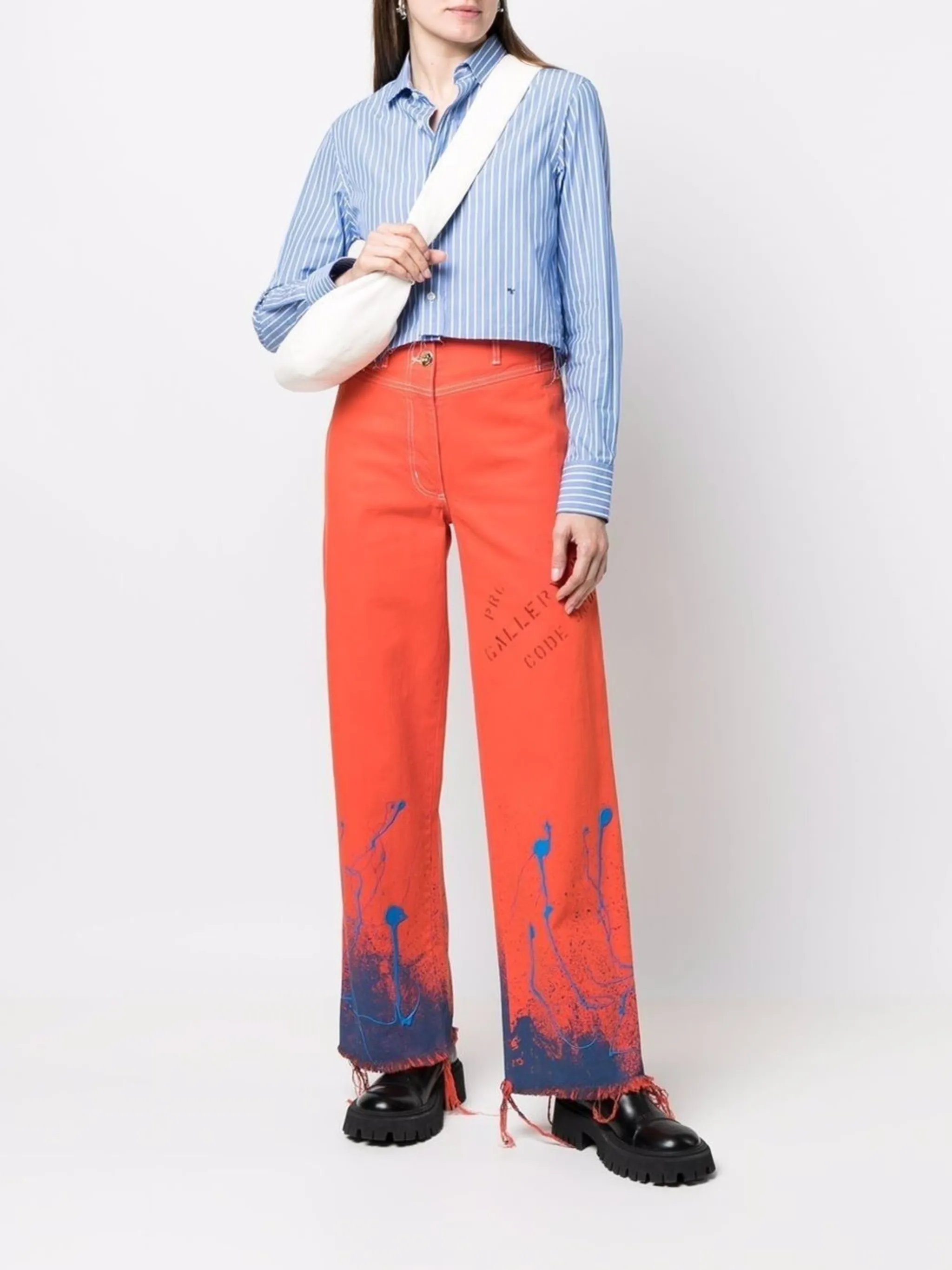 Lanvin x Gallery Dept. paint splatter-print denim jeans | Eraldo.com US
