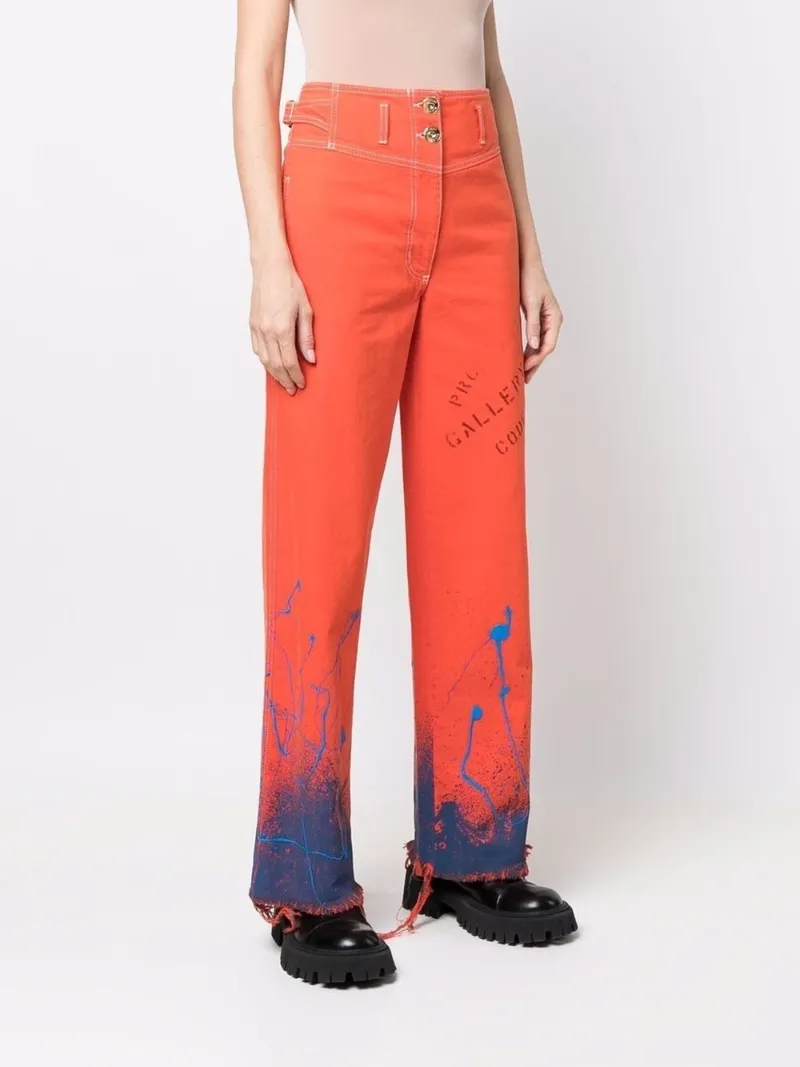 Lanvin x Gallery Dept. paint splatter-print denim jeans | Eraldo.com US
