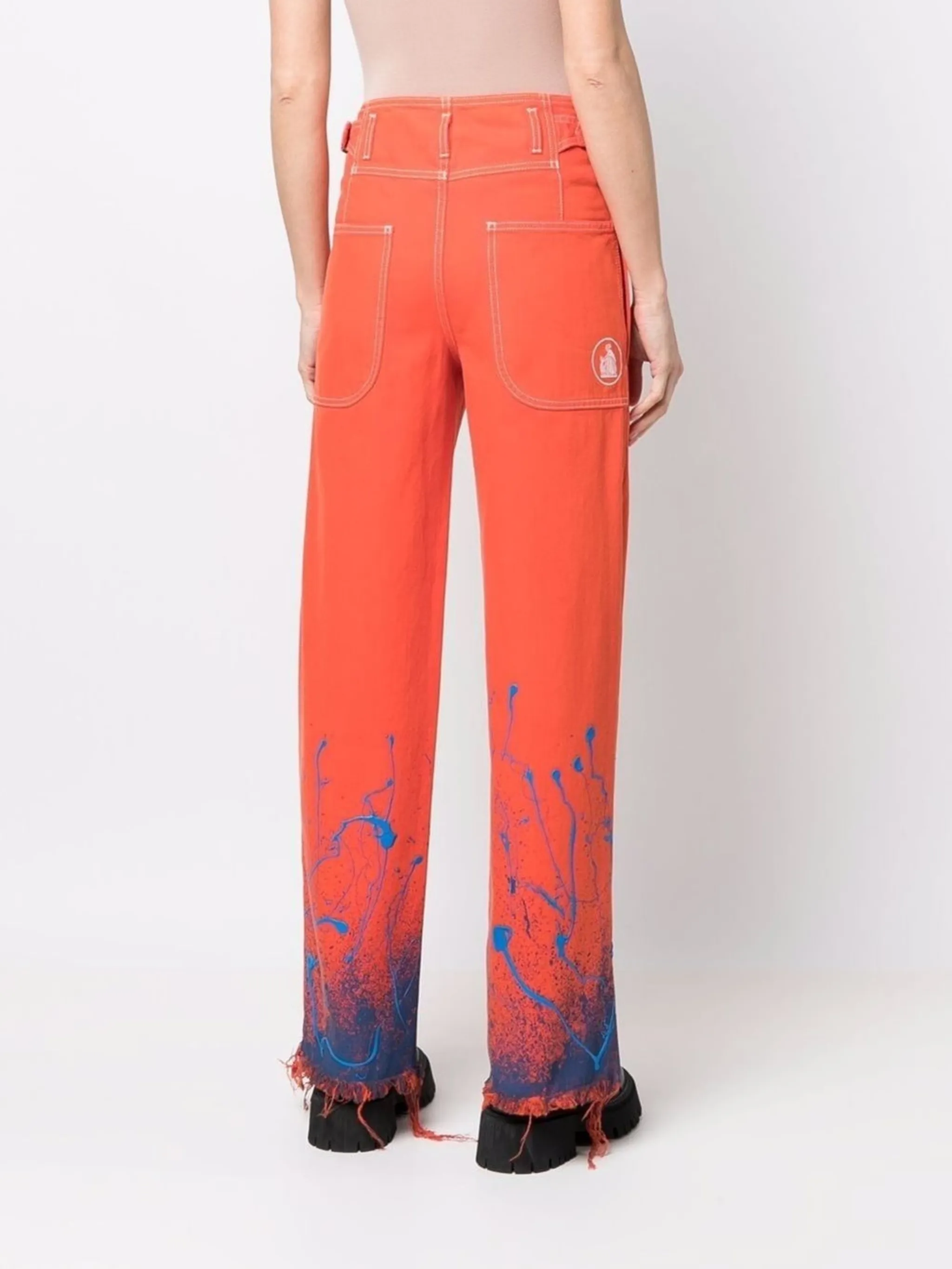Lanvin x Gallery Dept. paint splatter-print denim jeans | Eraldo.com US