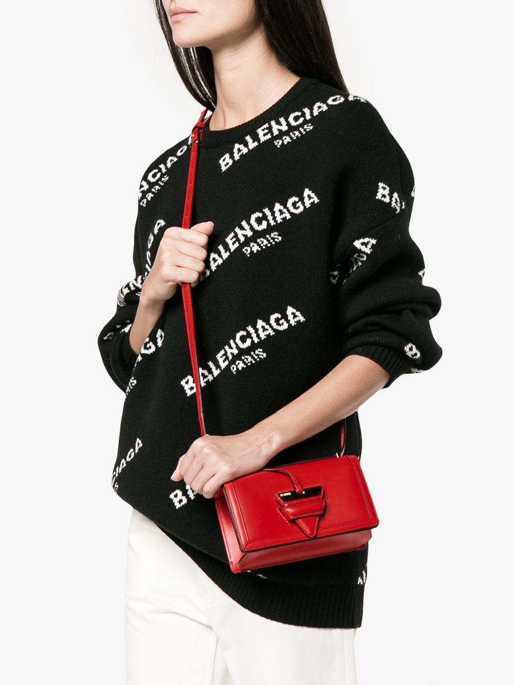 Loewe Red Barcelona leather shoulder bag | Browns