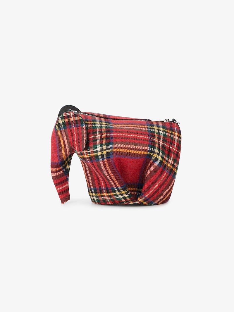 Loewe Red Elephant mini tartan bag | Browns