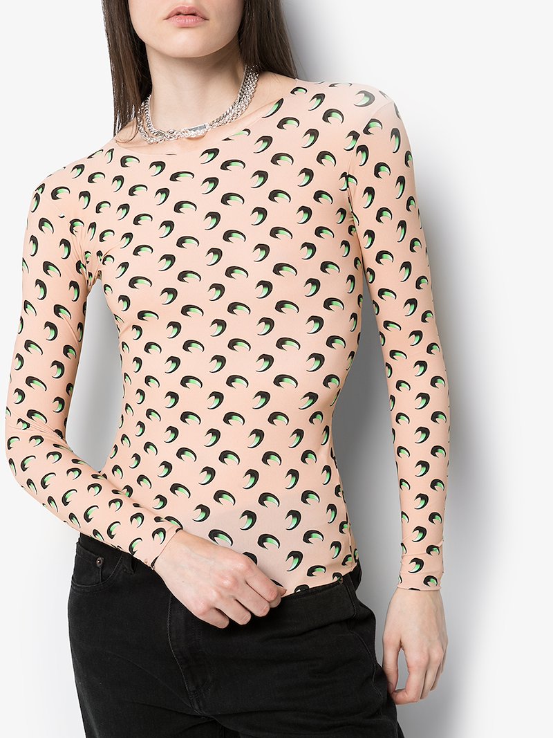 Marine Serre crescent moon print top | Browns