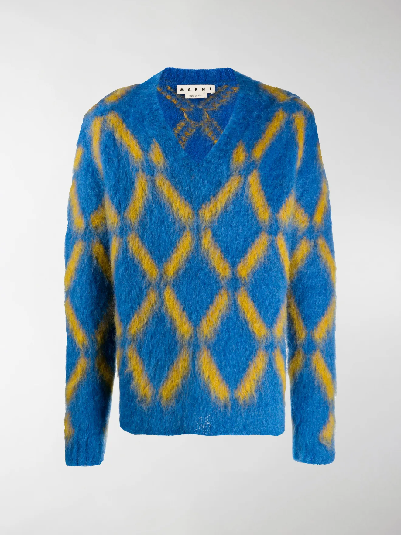 Marni Maglione con scollo a V inb60 blue | MODES Marni Maglione con scollo a V inb60 blue | MODES