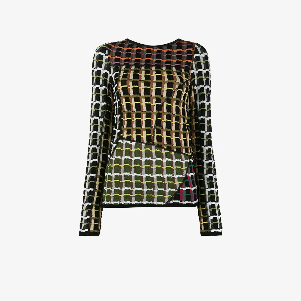 Marni patchwork style knitted jumper | Browns