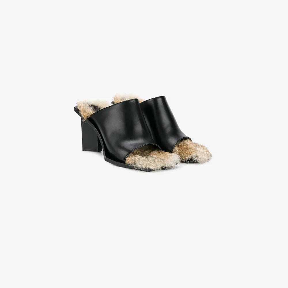 Marques'Almeida fur lined mules | Browns