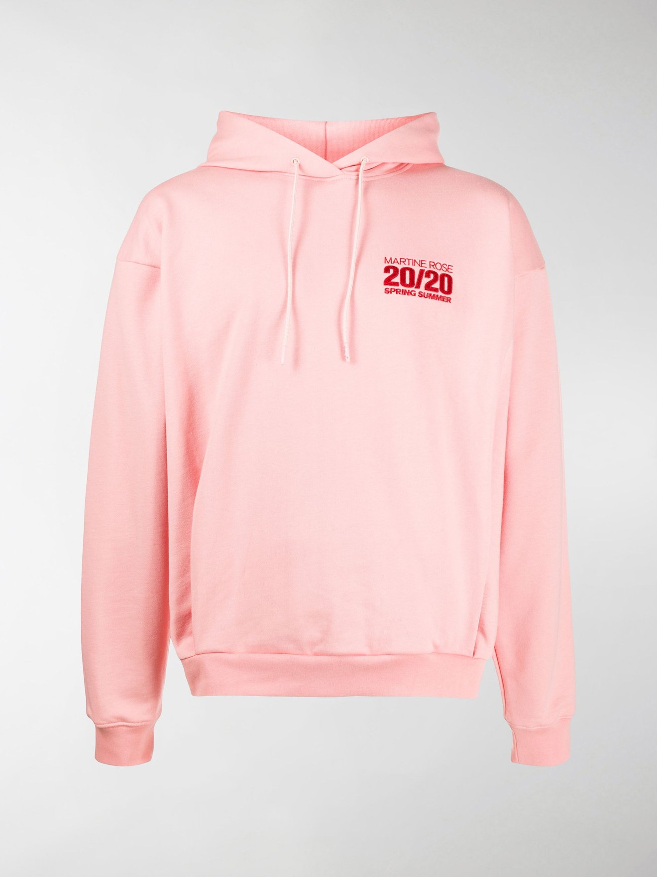 Martine Rose embroidered logo hoodie pink | MODES