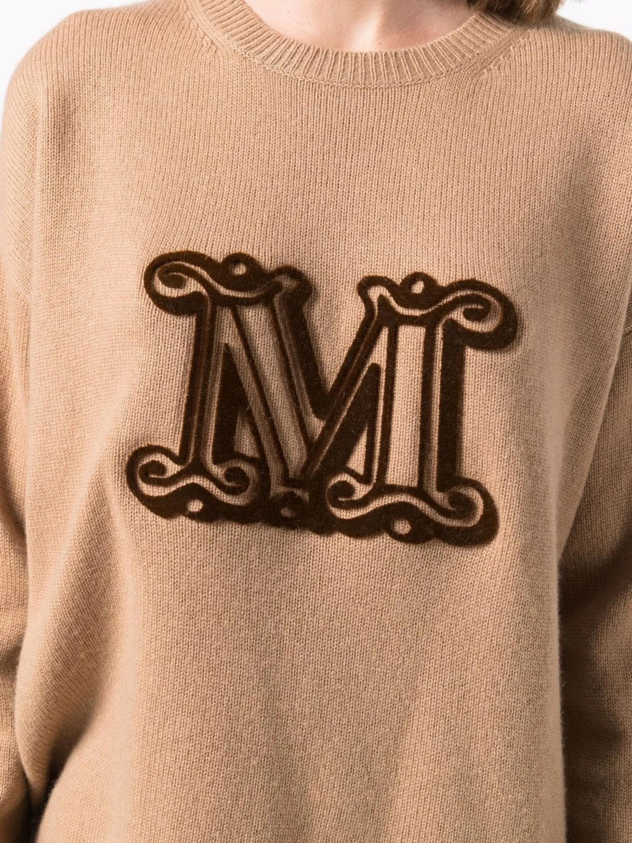 Logotipo De Max Mara Max Mara Mango Logo Embroidered T Shirt – Tluxy