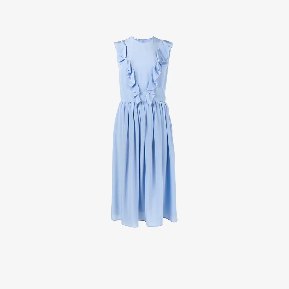 Miu Miu sleeveless ruffle dress | Browns