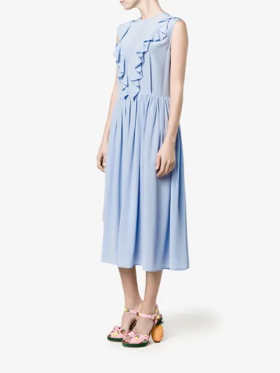 Miu Miu sleeveless ruffle dress | Browns