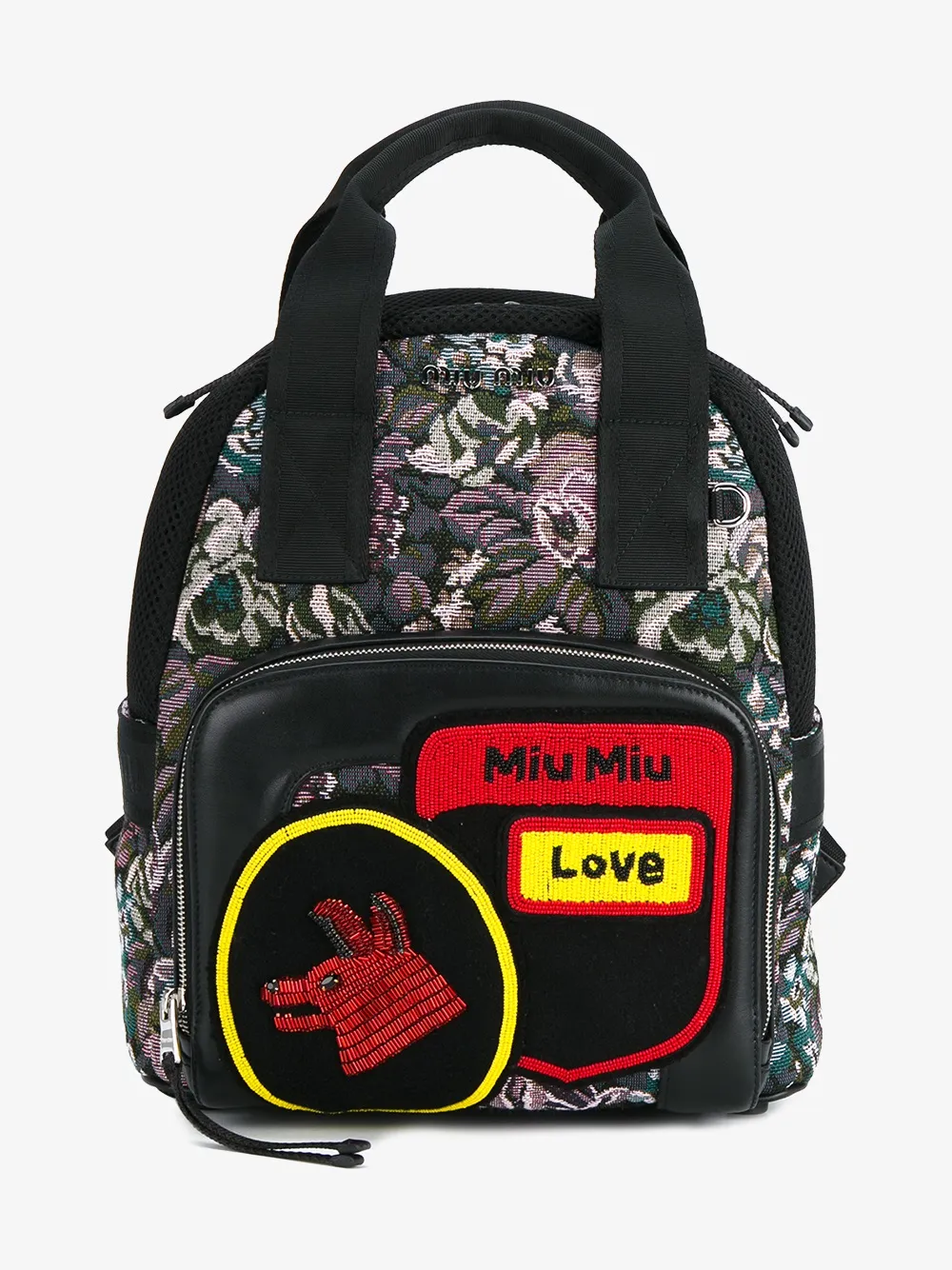 Miu Miu Small floral tapestry backpack | Browns