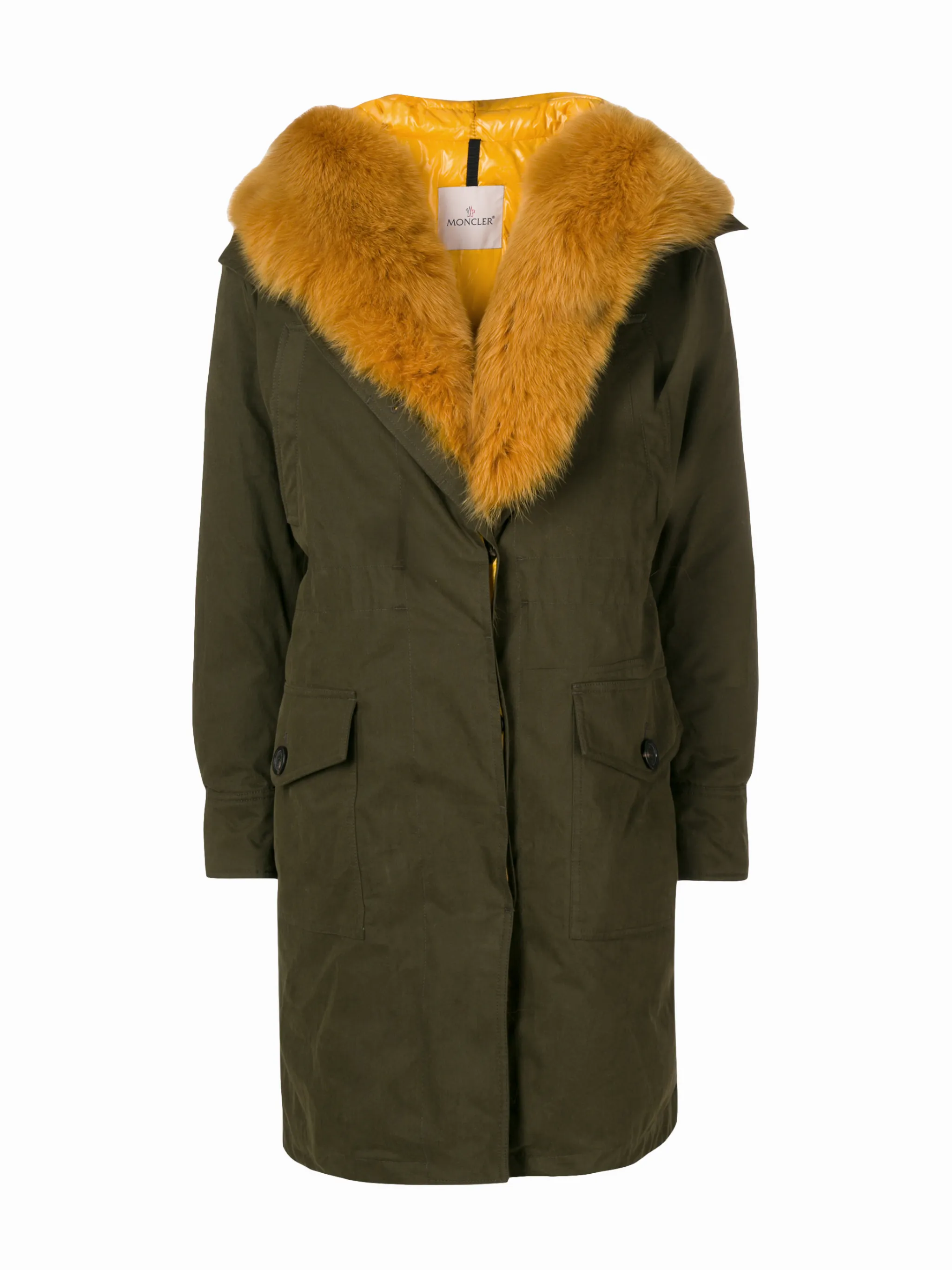 Moncler fox fur jacket store