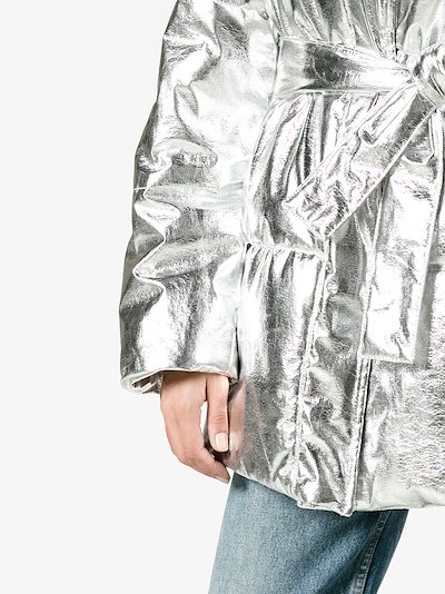 MSGM metallic puffer jacket | Browns
