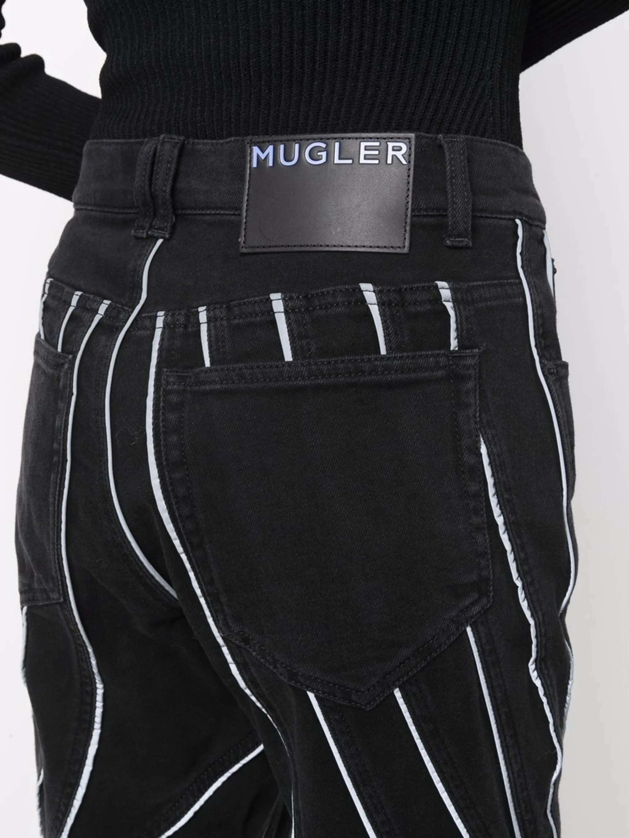 Spiral straight-leg jeans | Mugler | Eraldo.com