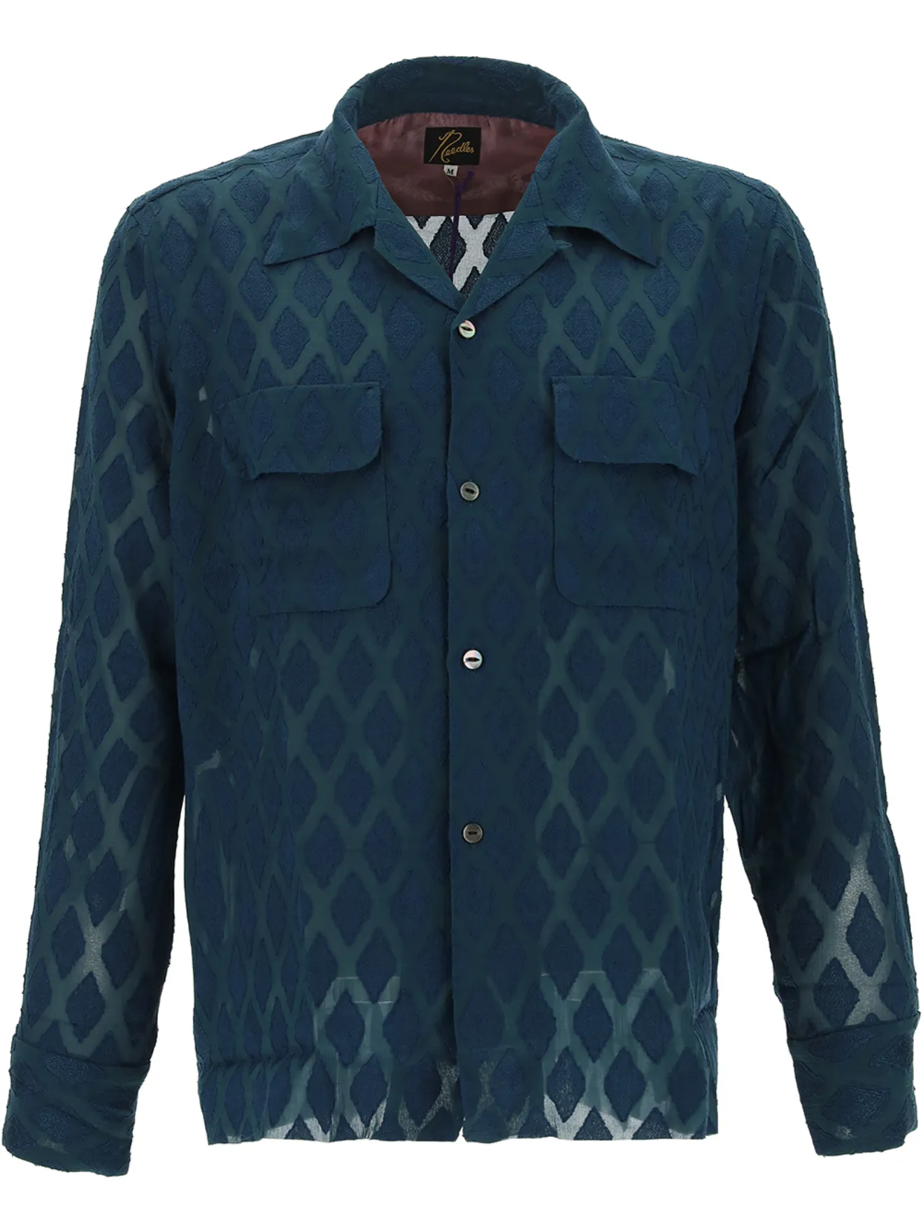 Needles Semi-transparent shirt blue | MODES