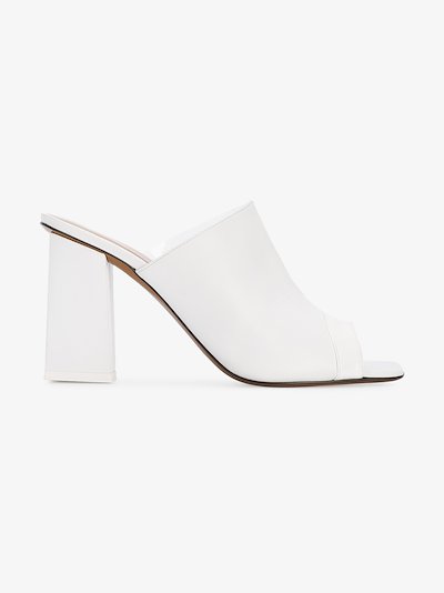 NEOUS White Leather Transparent Plexi 90 mules | Browns