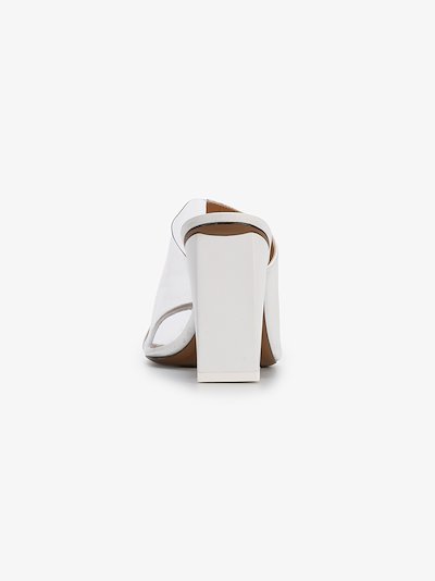 Neous White Leather Transparent Plexi 90 mules | Browns