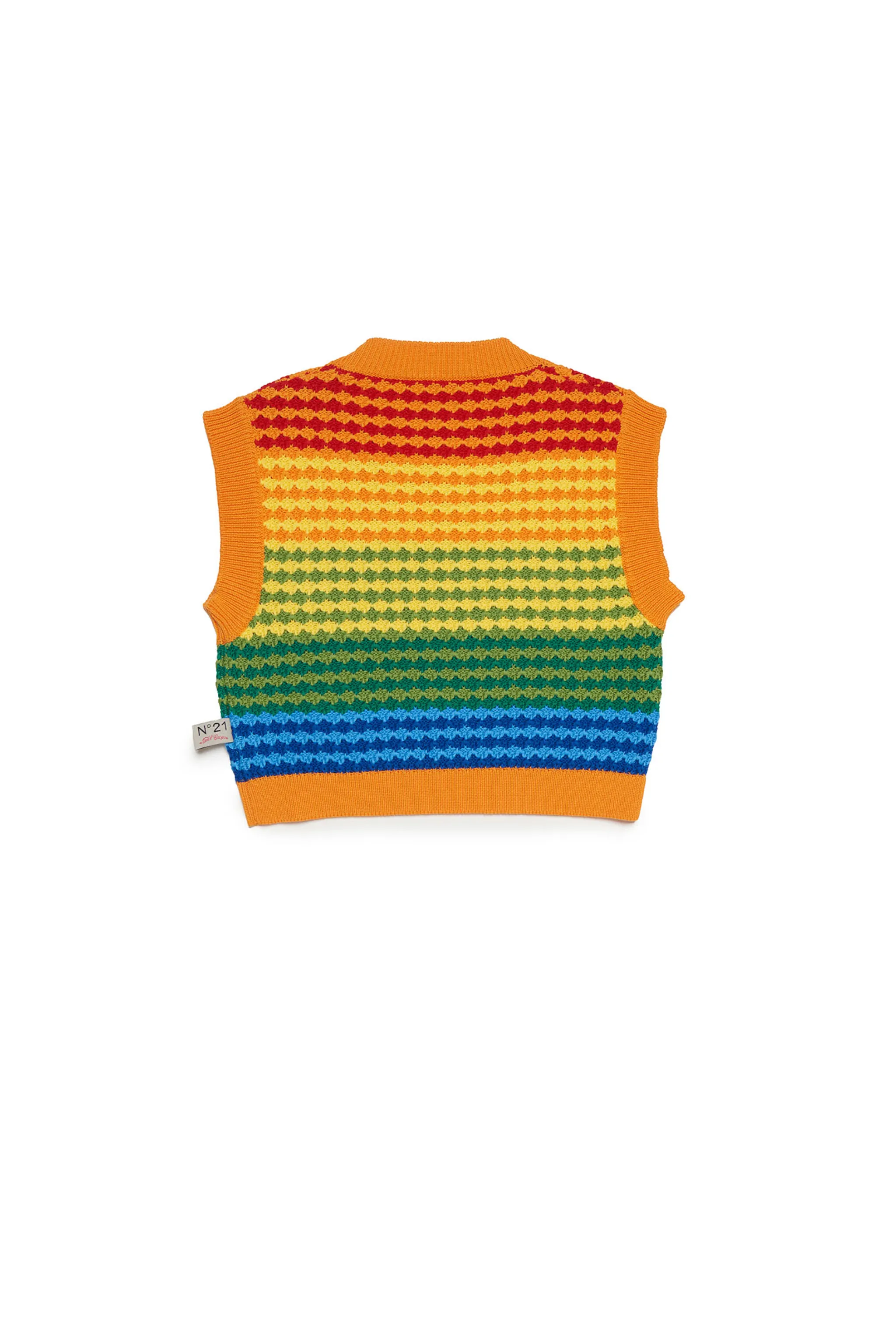 Striped Cotton Crochet Sweater Vest N°21 Official Online Store