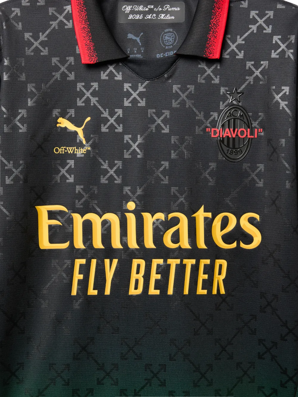 AC MILAN X PUMA MATCH SHIRT in black | Off-White™ Official KR AC MILAN X PUMA MATCH SHIRT in black | Off-White™ Official KR