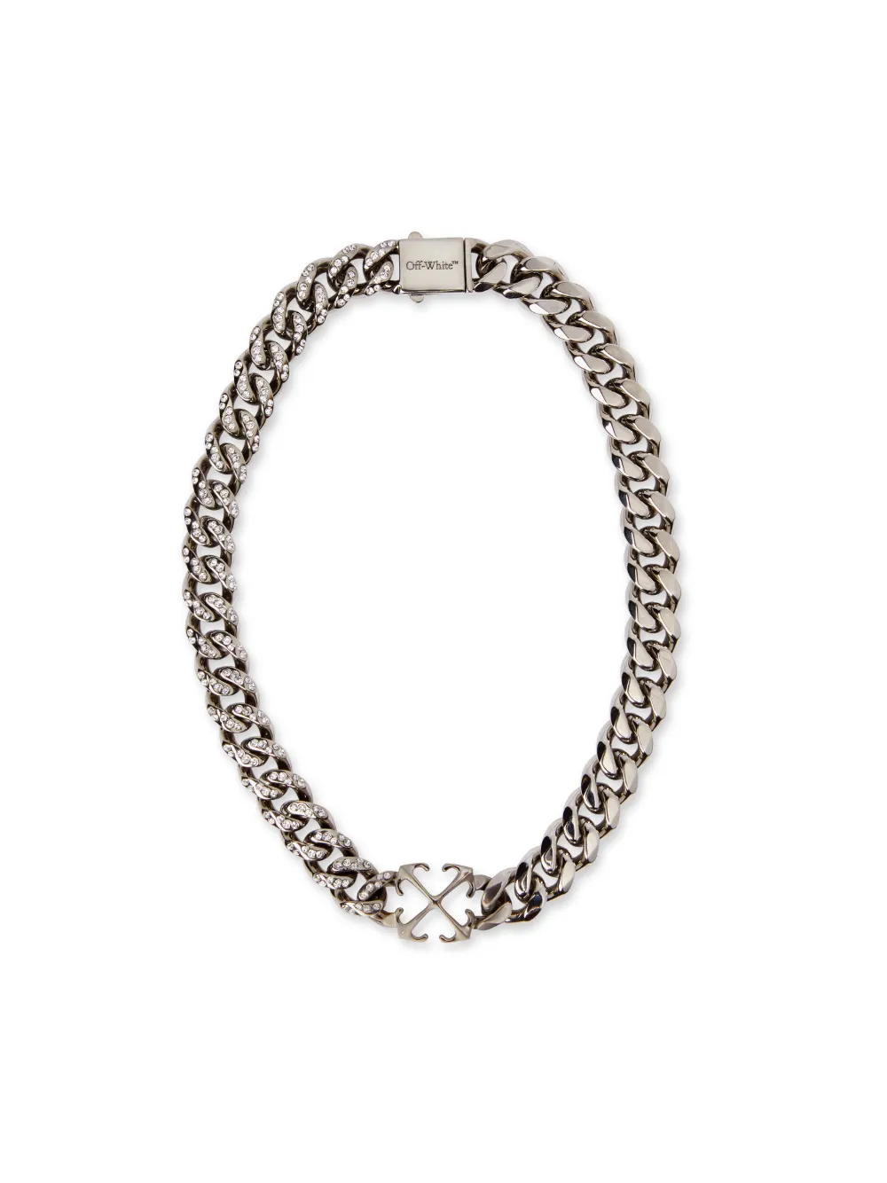 ARROW CHAIN NECKLACE WITH STRASS in silver | Off-White™ Official GB
