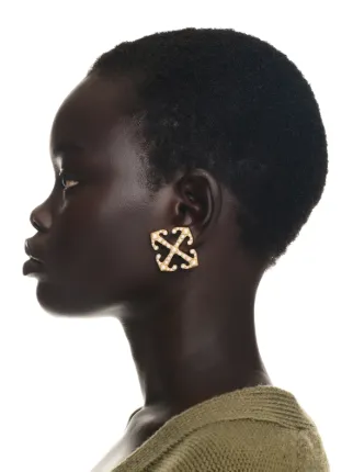 Off white stud earrings store