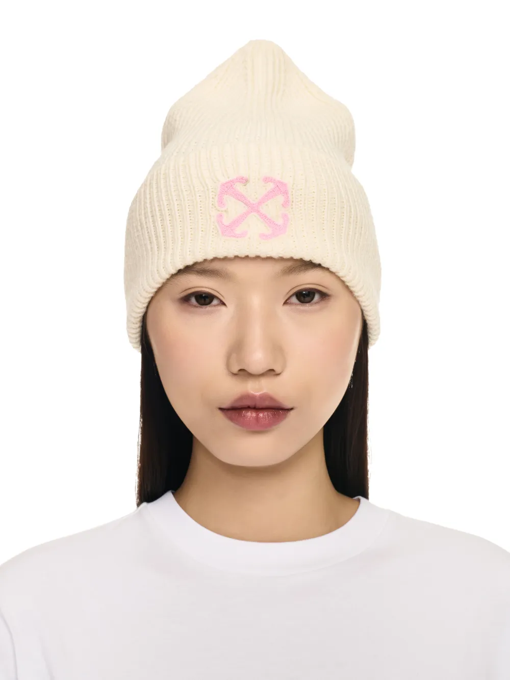 ARROW LOOSE BEANIE in white | Off-White™ Official US
