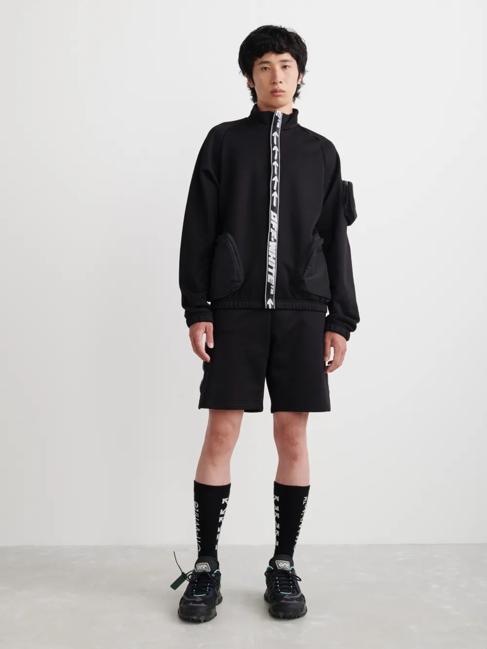 ATHL ARROW TRACK JACKET in 1001 black white | Off-White™ Official GB