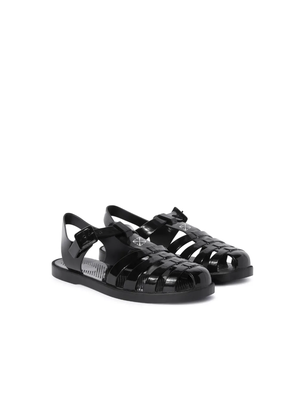 BLACK ARROW PVC SANDALS in black | Off-White™ Official ZA